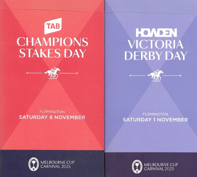 2025 MELBOURNE CUP Carnival Racebooks X 4 $55.99 - PicClick AU