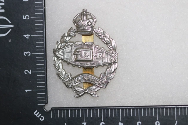 BRITISH ARMY CAP Badge Royal Tank Regiment White Metal £11.00 - PicClick UK