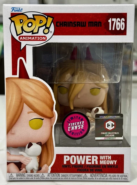 FUNKO POP! CHAINSAW Man - Power W/Meowy (FLOCKED CHASE) #1766 Chalice ...
