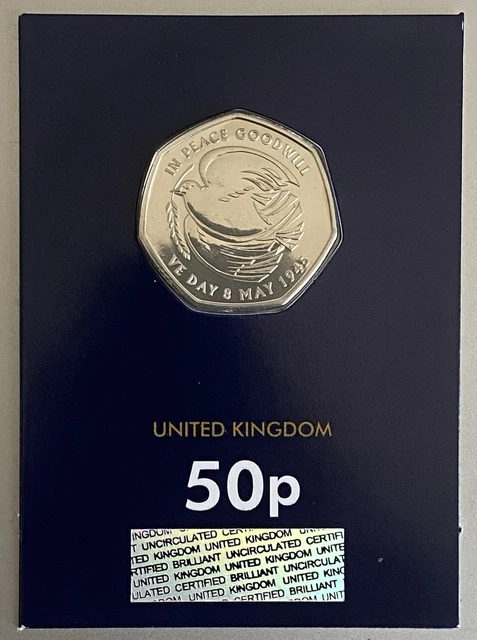 2025 UK 80TH Anniversary VE Day 50p Fifty Pence Coin BUNC £9.55 ...