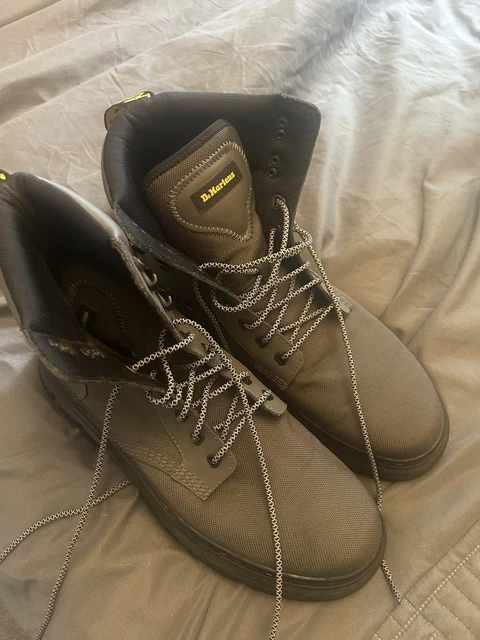 DR. MARTENS TARIK Men’s Grey Combat Ankle Boots Lace Up UK 11 EU 46 £68 ...