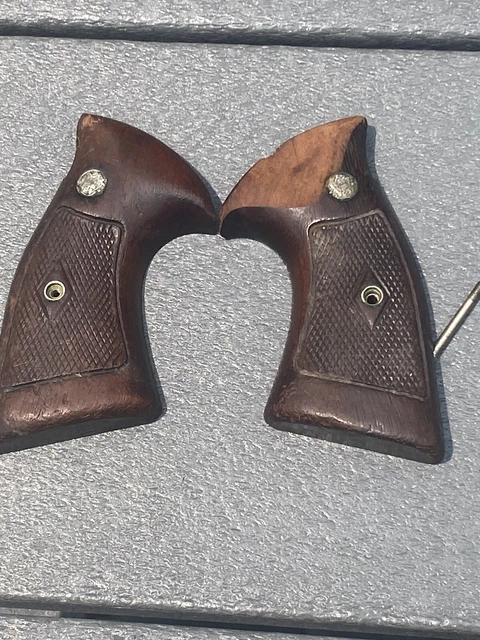 VINTAGE SMITH & Wesson factory Diamond target grip for Square Butt K ...