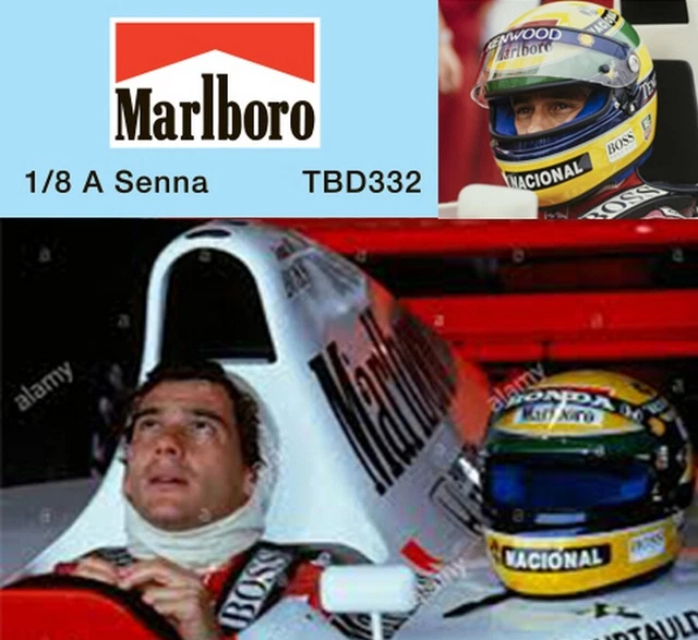 1/8 AYRTON SENNA Missing Helmet Decals F1 1992 1993 Tb Decal Tbd332 £6. ...