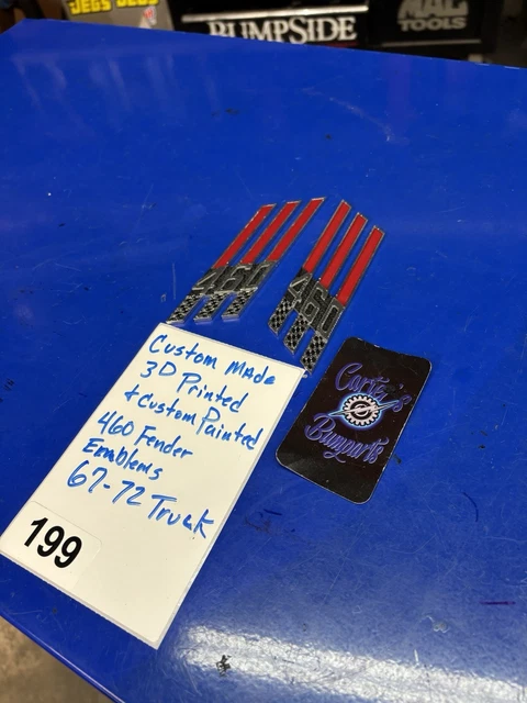 460 FENDER EMBLEMS. 1967 1972 Ford F100 F250 F350. Custom Made. 3d ...