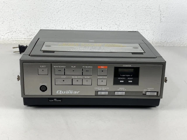 VINTAGE QUASAR VHS Video Cassette Recorder Top Load VCR MODEL VP5435WQ ...