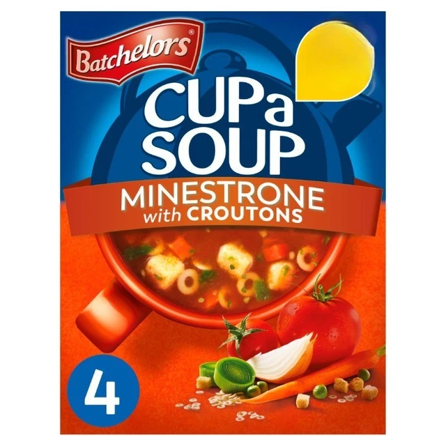 BATCHELORS CUP A Soup Minestrone 4 Sachets 9, 18 or 36 x 94g Instant ...