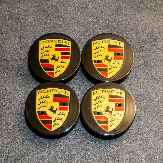 4X ORIGINAL PORSCHE Macan Nabendeckel Felgendeckel 00004460715 schwarz ...