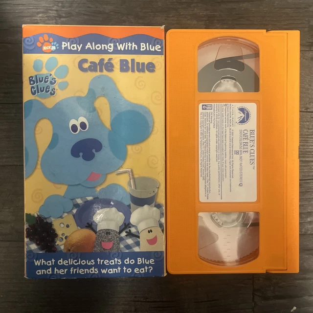 BLUES CLUES CAFE Blue VHS 2001 Nickelodeon Math Restaurant Vocabulary ...