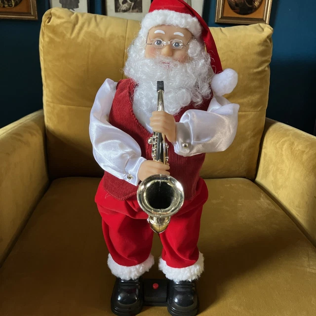 BATTERY OPERATED MUSICAL Santa Claus with Saxophone £13.72 - PicClick UK
