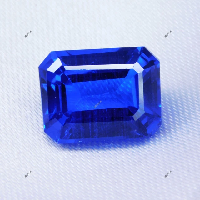 D' BLOCK NATURAL Tanzanite 9.00 Ct Blue Radiant Cut Certified Loose ...