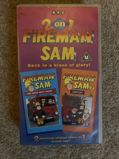FIREMAN SAM 2 On 1 - Bbc Vhs Video - Back In A Blaze Of Glory ...