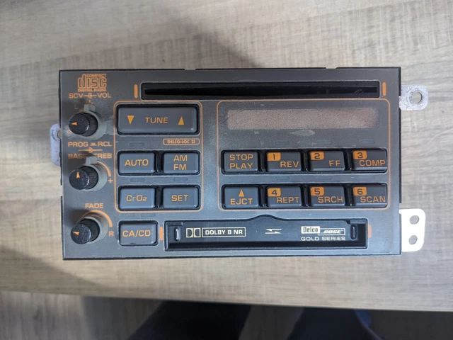 90 91 C4 Corvette Delco Bose Gold Series AM FM CD cassette radio GM ...