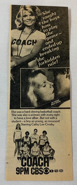 1979 CBS TV Film Ad ~ Coach Cathy Lee Crosby EUR 9,68 - PicClick FR