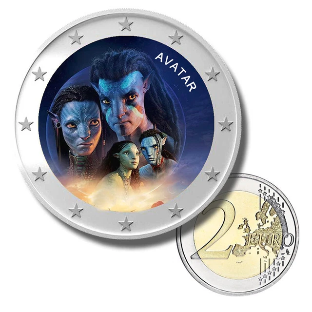 2 EURO COLOR Coin "Avatar" - 2 Euro Coloured Coin - Bank Fresh £7.47 ...