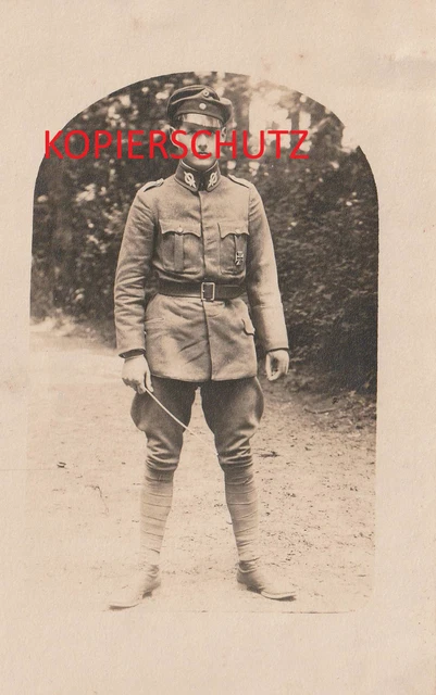 FOTO PORTRAIT FREIKORPS Deutsche Schutzdivision Uniform Kragenabzeichen ...