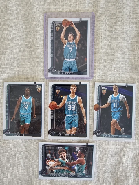 2025-26 TOPPS HORNETS ROOKIES RC Knueppel McNeely James Kalkbrenner $7. ...