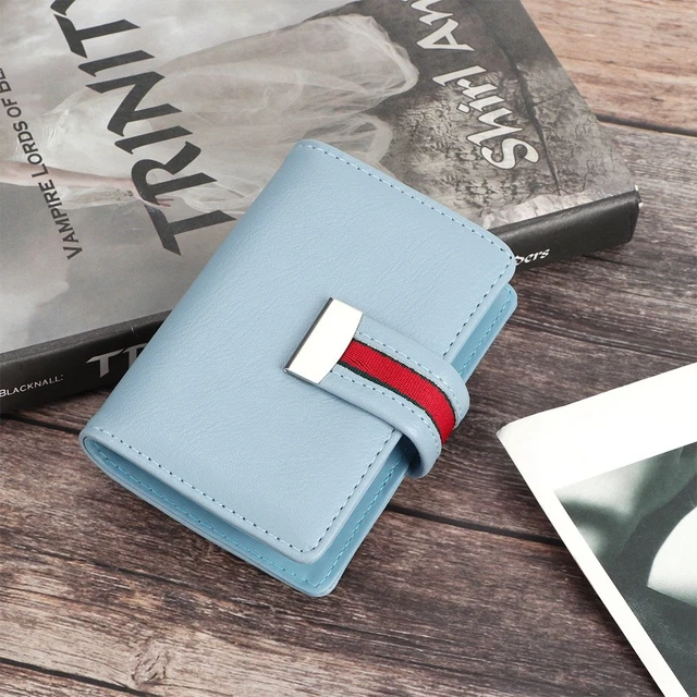 MINI FASHIONABLE WOMEN Card Holder PU Leather Bank Card Box Business ...