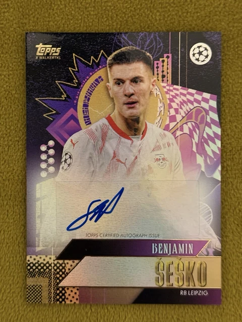 TOPPS GOLD 2024/25 UCC - Benjamin Sesko Autograph £21.52 - PicClick UK