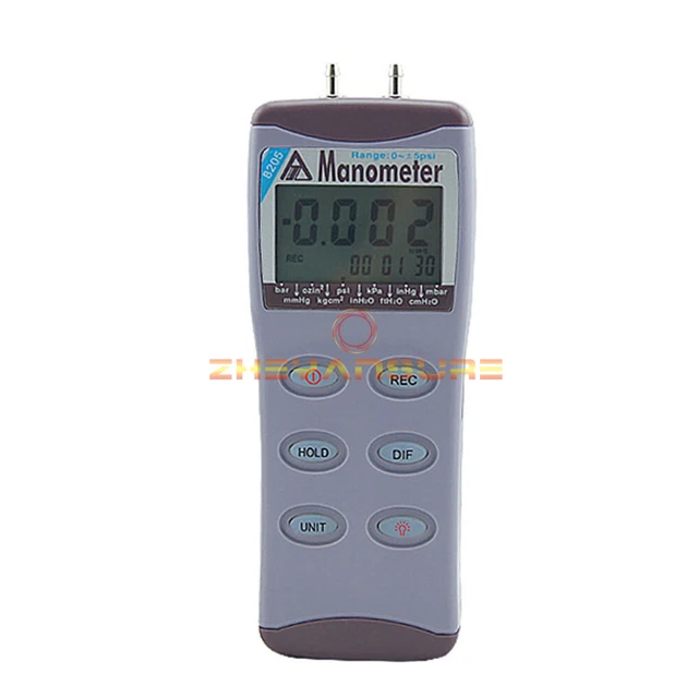 1X AZ8215 PORTABLE Pressure Tester Digital Manometer Differential ...