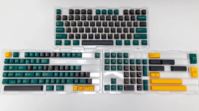 AKKO KEYBOARD KEYCAPS Marrs Green 184 Keys ANSI & ISO-UK Cherry Profile ...