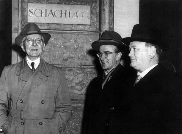 SCHACHT, HJALMAR ECONOMIST, banker, liberal politician, German- 1953 ...