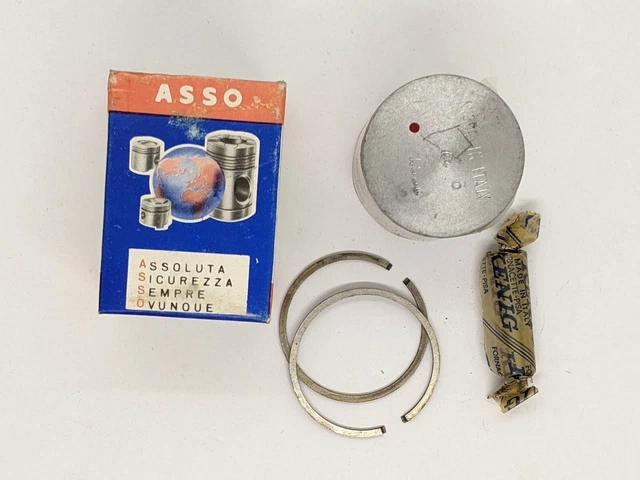 NOS ASSO Piston for Benelli 60cc 44.6 with RIngs and wrist pin (UA0601 ...