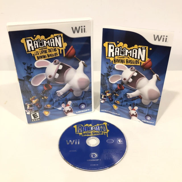 RAYMAN RAVING RABBIDS Nintendo Wii Complete Set 2006 Ubisoft Bunnies ...