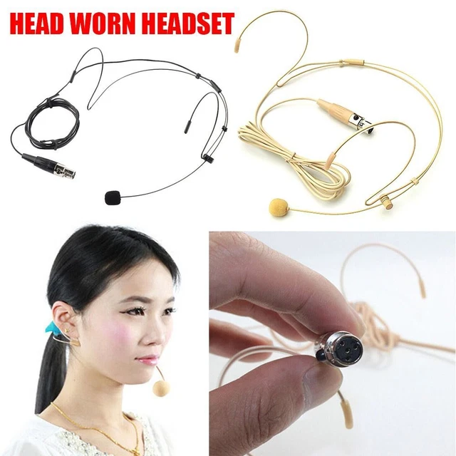 AMPLIFIER BODYPACK TRANSMITTER Headworn Headband Microphone Head Worn ...