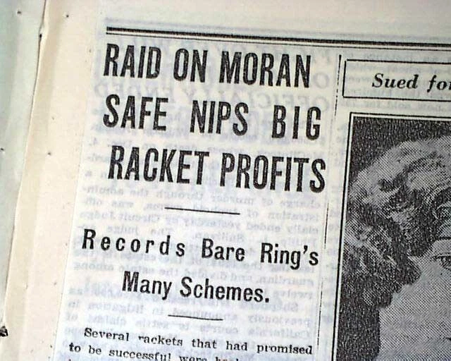 GEORGE BUGS MORAN Chicago Gangland Gangsters War Raided by Police 1929 ...