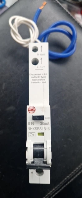 WYLEX RCBO NHXSBS1B16 B16 Amp 6kA 30mA Type A £7.95 - PicClick UK