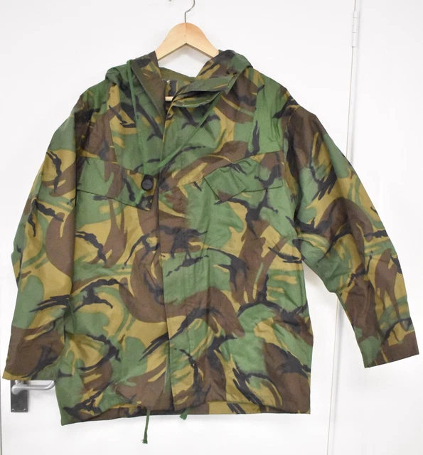BRITISH ARMY SMOCK PVC Waterproof DPM Woodland Hooded Jacket Medium 170 ...