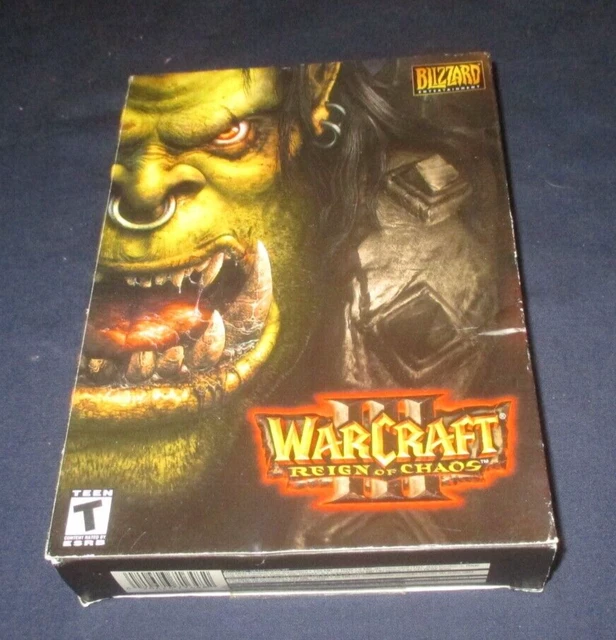 WARCRAFT III REIGN Of Chaos (PC Game, Blizzard) Complete Small Box ...
