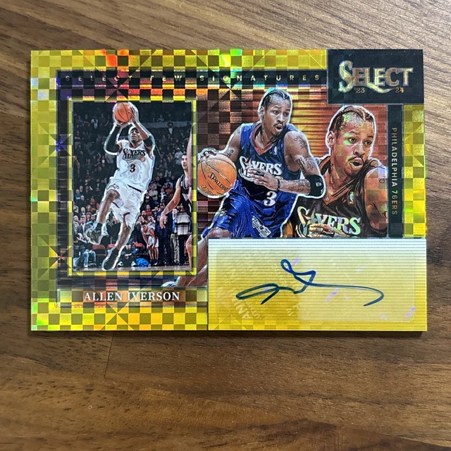 ALLEN IVERSON 2023-24 Panini Select Few Signatures / 10 Gold Checker ...