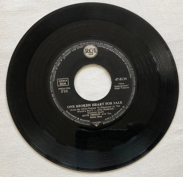Elvis Presley One Broken Heart For Sale They Remind Me Too Much Of