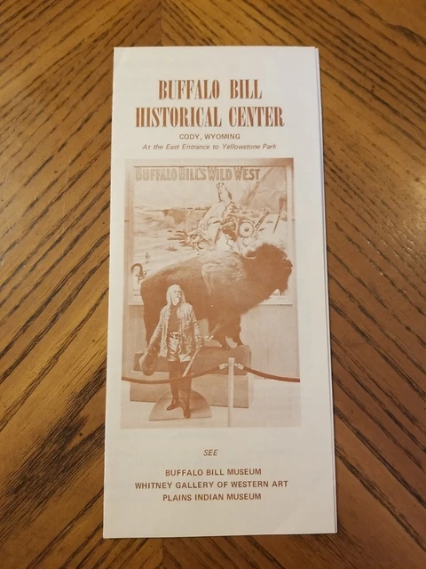 BUFFALO BILL HISTORICAL Center Pamphlet Vintage Brochure Cody Wyoming ...