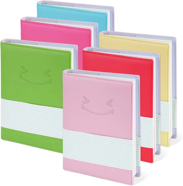 6 PACK POCKET Notebooks, Mini Diary Notepad, Small Memo Book with PU ...