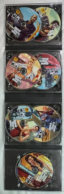 GRAND THEFT AUTO V GTA 5 PC DVD-ROM 7-Disc Set (Like New Disc) Complete ...