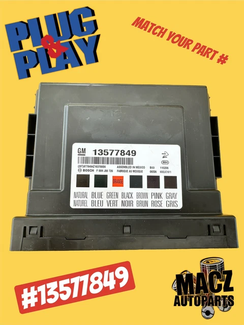 GM BODY CONTROL Module 13577849 Programmed to your VIN BCM $199.99 ...