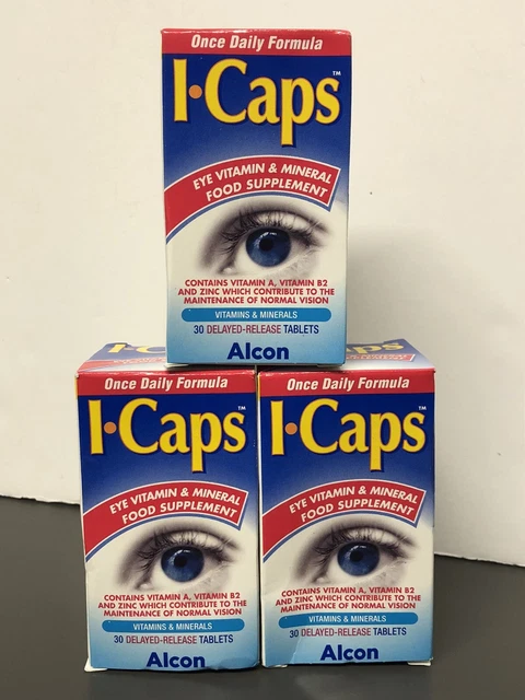 3 X ICAPS Lutein & Zeaxanthin Formula 30 Tablets pack (90 Tablets ...