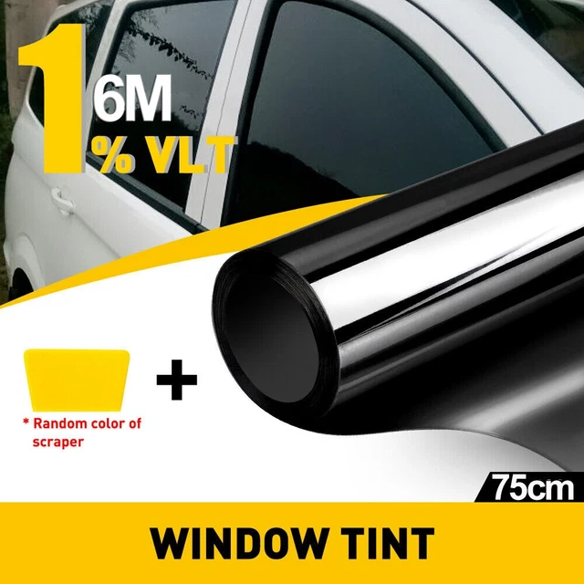2025 NEW CAR WINDOW TINT FILM KIT TINTING SUPER DARK BLACK LIMO 1% 75CM ...