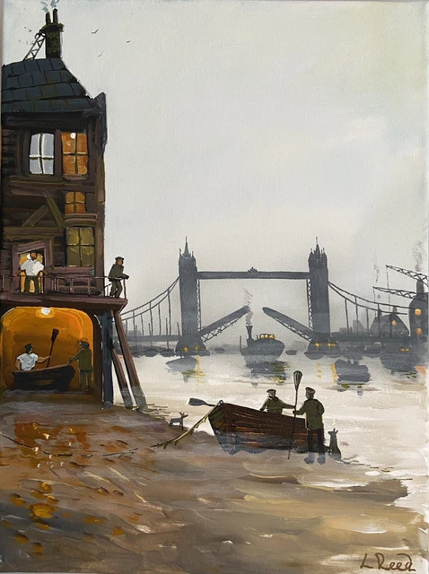 LEE REED FINE Art 16X12In Canvas Northern Art Style Original Acrylic ...