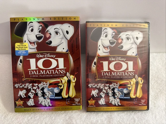 DISNEY 101 DALMATIANS DVD 2Disc Set Platinum Edition W/CASE+SLEEVE ...
