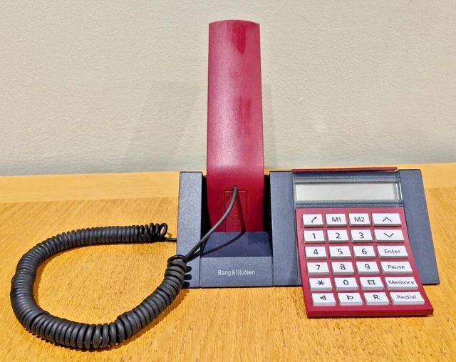 BANG & OLUFSEN BeoCom 1600 Landline Phone Burgundy Handset Fully ...