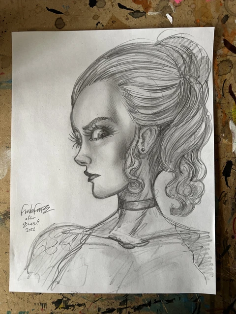 Original Sexy Superhero Pin Up Art Drawings By Frank Forte Wicked Witch £2706 Picclick Uk