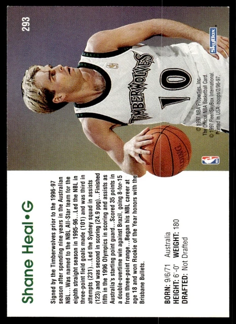 1996-97 HOOPS SHANE Heal recrue Minnesota Timberwolves #293 EUR 1,82 ...