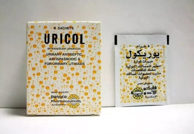URICOL EFFERVESCENT GRANULES Urinary Antiseptic, For Urinary Lithiasis ...