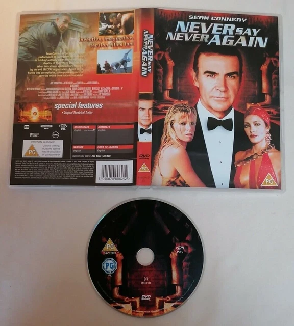 DVD - JAMES Bond Never Say Never Again Sean Connery *Rare OOP* PAL UK ...