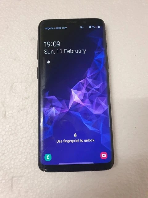 SAMSUNG GALAXY S9 64GB SM-G960F Unlocked CRACKED SCREEN ** FOR PARTS ...