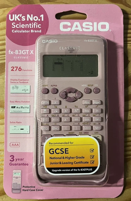 *BEST* CASIO FX-83GTX GCSE Scientific Calculator Pink FX 83 GT X A ...