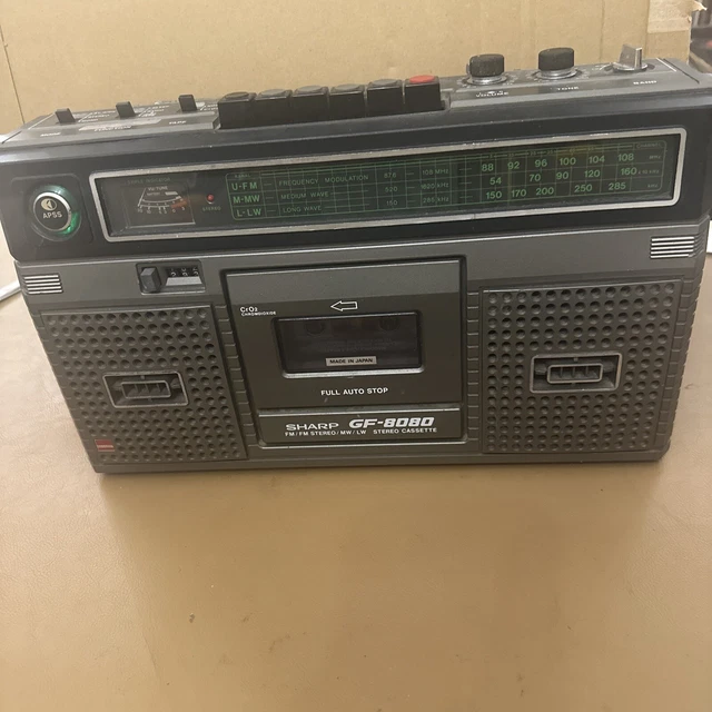 VINTAGE SHARP GF-8080 Stereo Radio FM/LW/MW Cassette Player Recorder ...